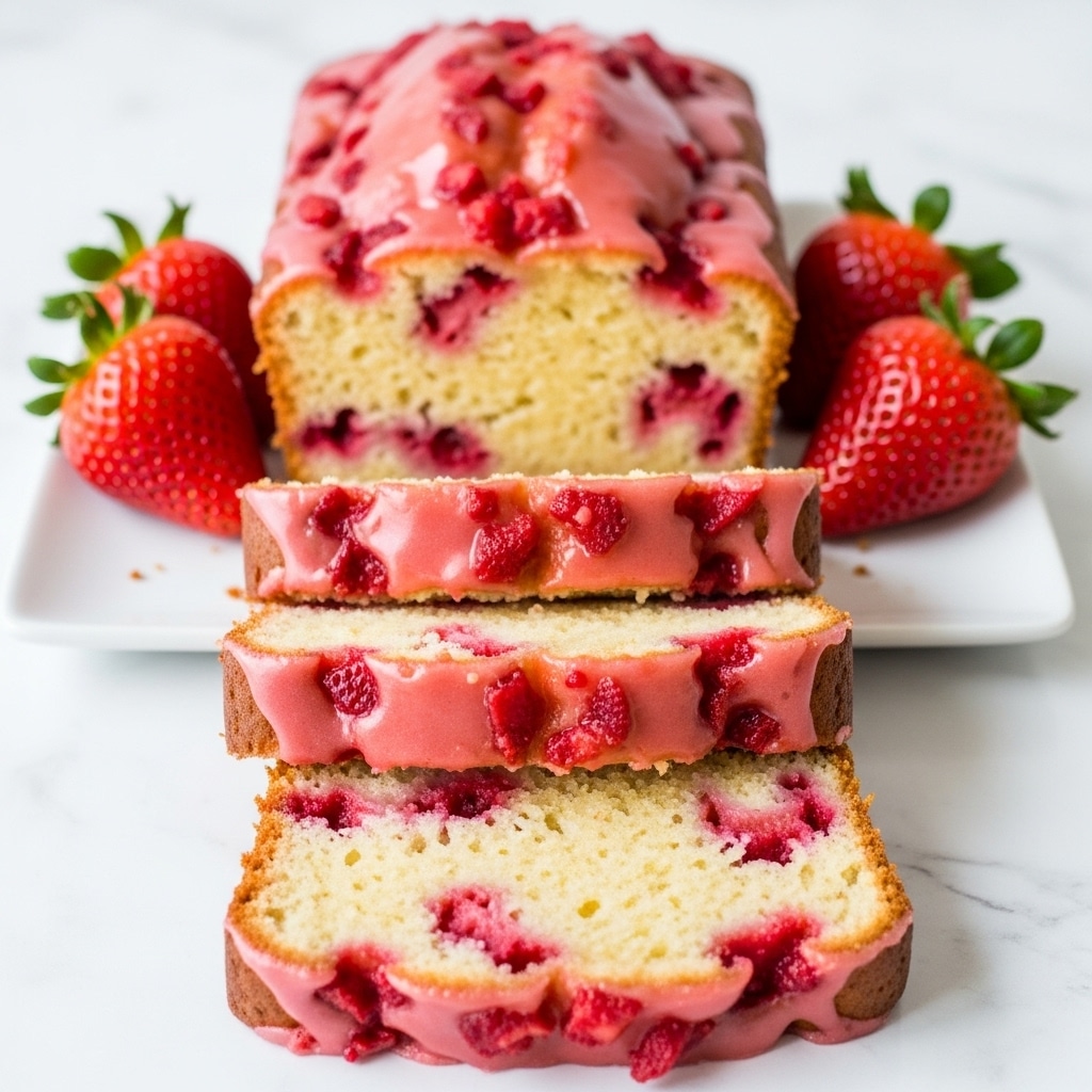 Strawberry Pound Cake with Strawberry Glaze – Delicious & Easy